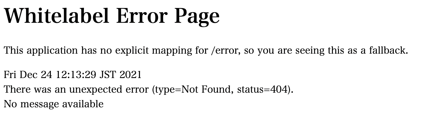 ブラウザに表示されるエラー”Whitelabel Error Page”が全く解決できない件 助けてください – Japan Products 29